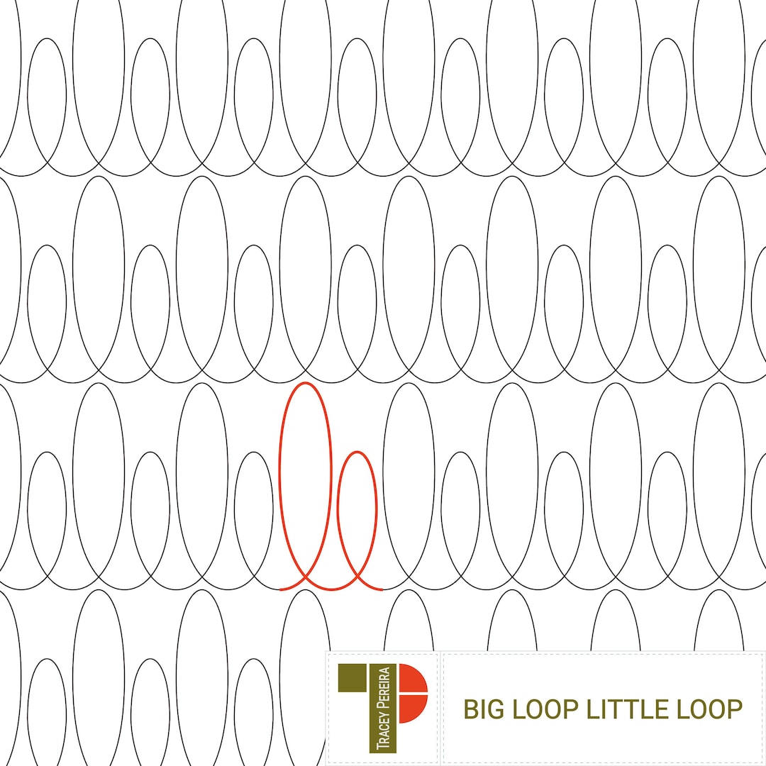 BIG LOOP Little LOOP- Digital Longarm Pantograph or Border - Etsy