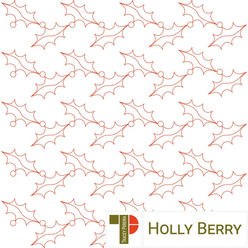 HOLLY BERRY - Christmas Themed Digital Pantograph for Computerised ...