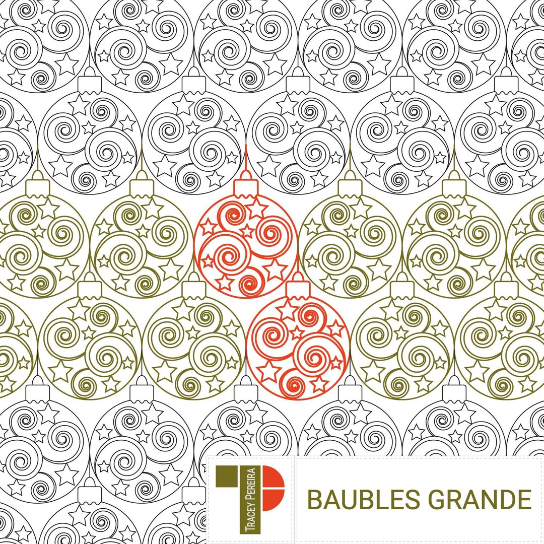BAUBLES GRANDE - Christmas Themed Digital Pantograph for Computerized ...