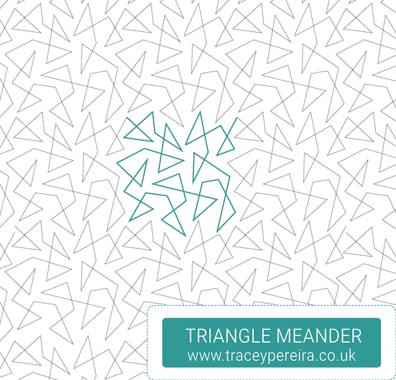 TRIANGLE MEANDER E2E Digital Longarm Edge-to-edge Pantograph - Etsy