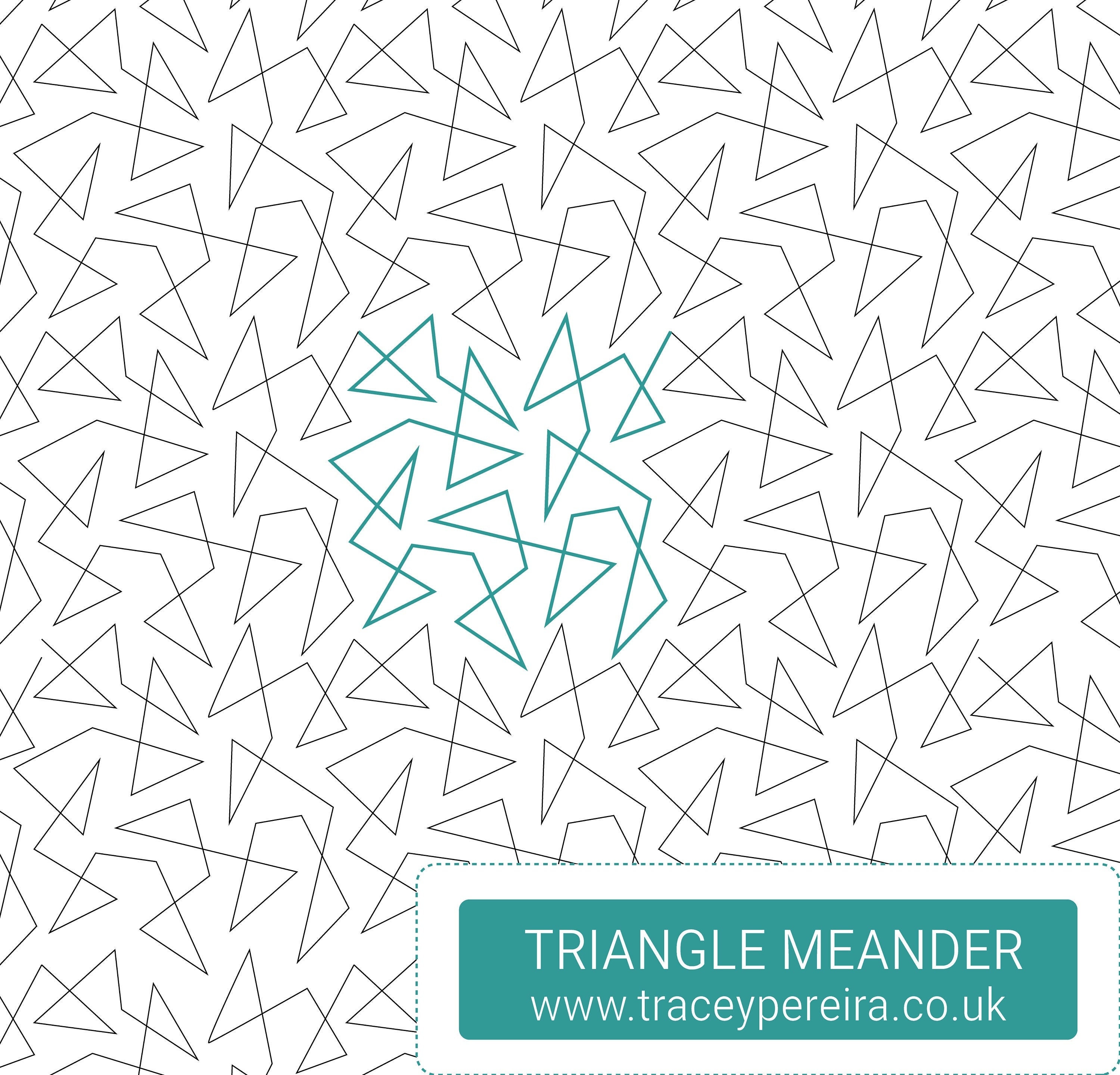 TRIANGLE MEANDER E2E - Digital Longarm Edge-to-edge Pantograph Pattern - Etsy