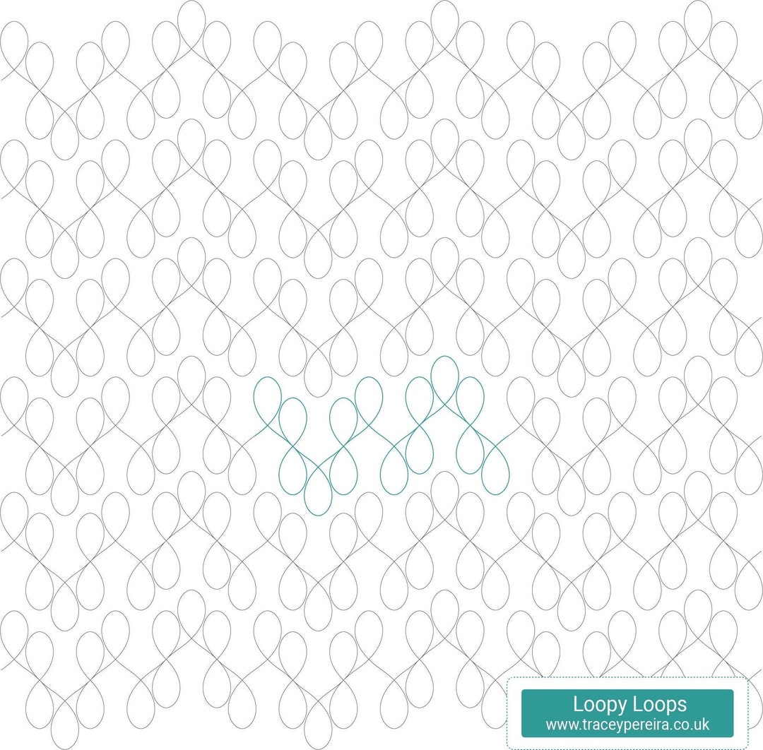 LOOPY LOOPS - Digital Longarm Edge-to-edge Pantograph Pattern - Etsy
