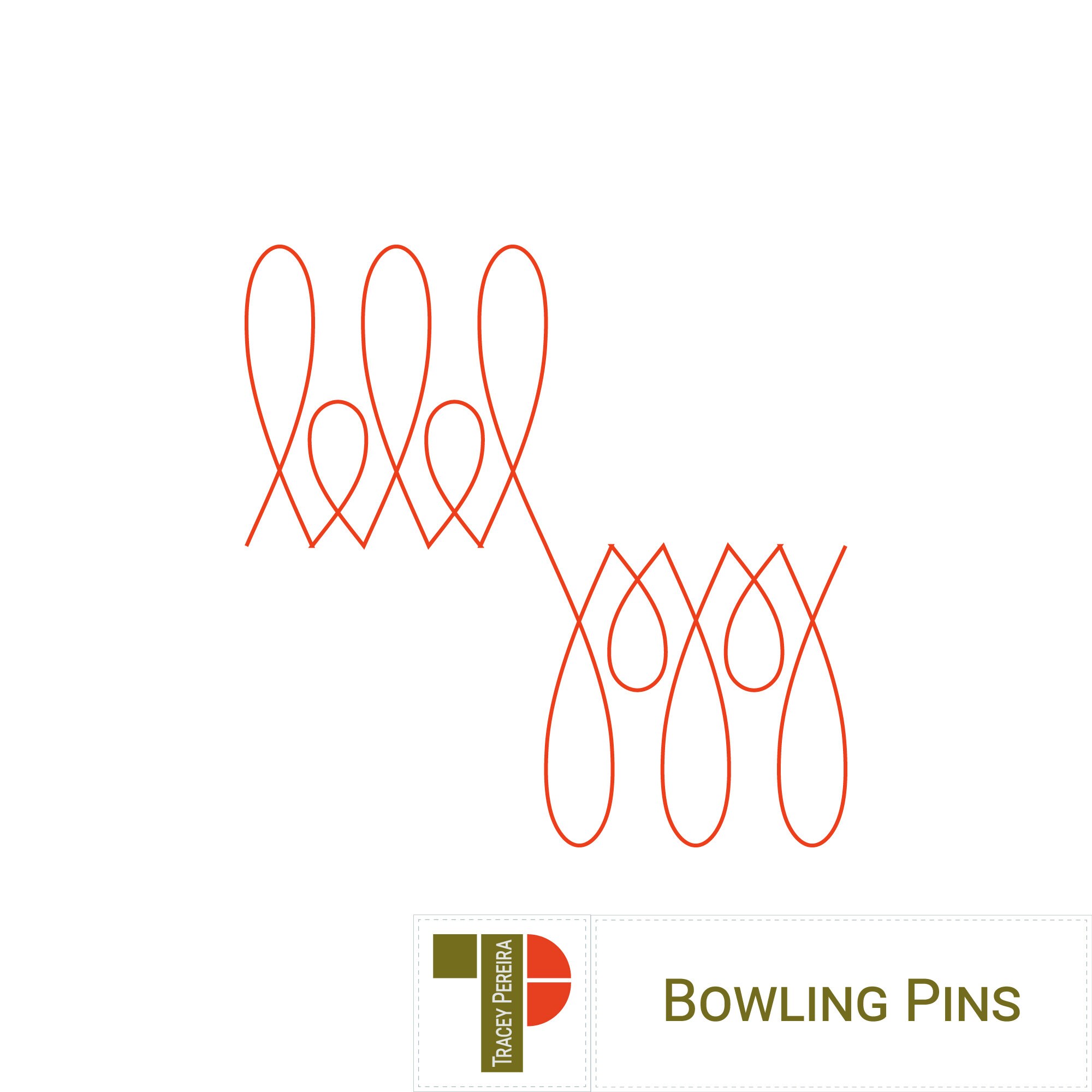 BOWLING PINS - Digital Longarm Pantograph Pattern for Computerised ...