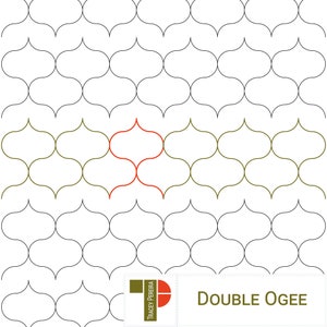 DOUBLE OGEE - Digital Longarm Pantograph Pattern for Computerized ...