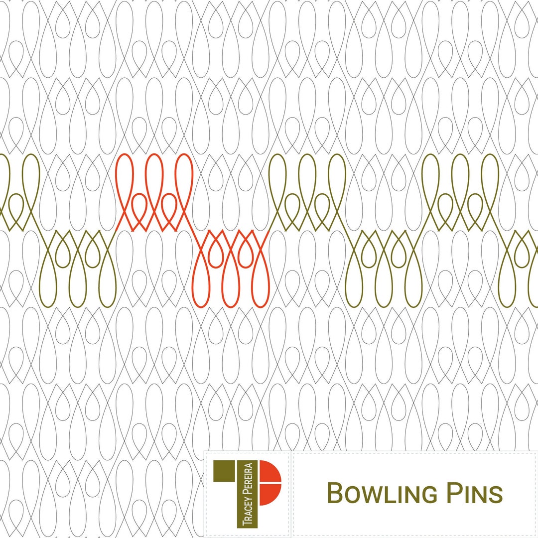 BOWLING PINS - Digital Longarm Pantograph Pattern for Computerised ...