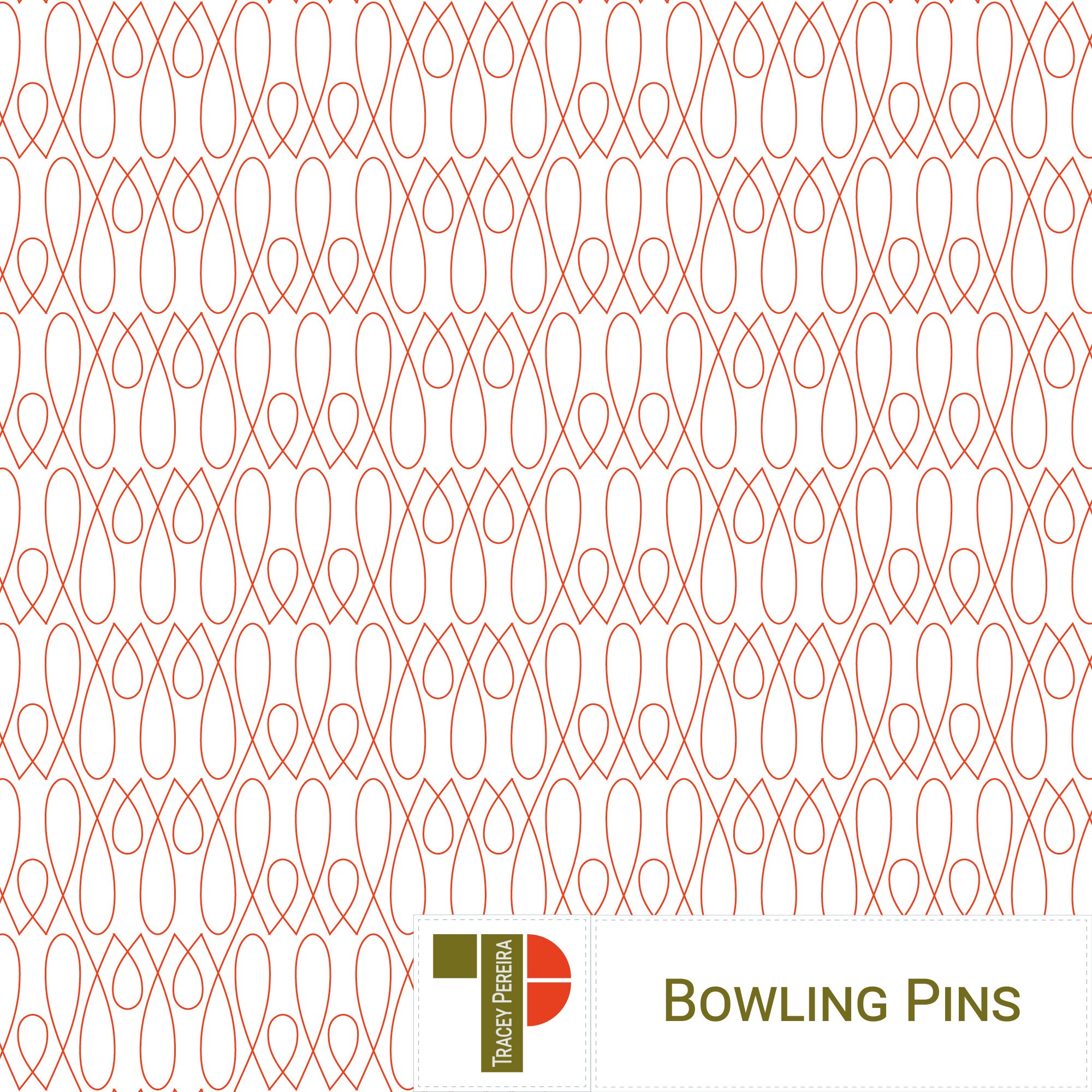 BOWLING PINS - Digital Longarm Pantograph Pattern for Computerised ...