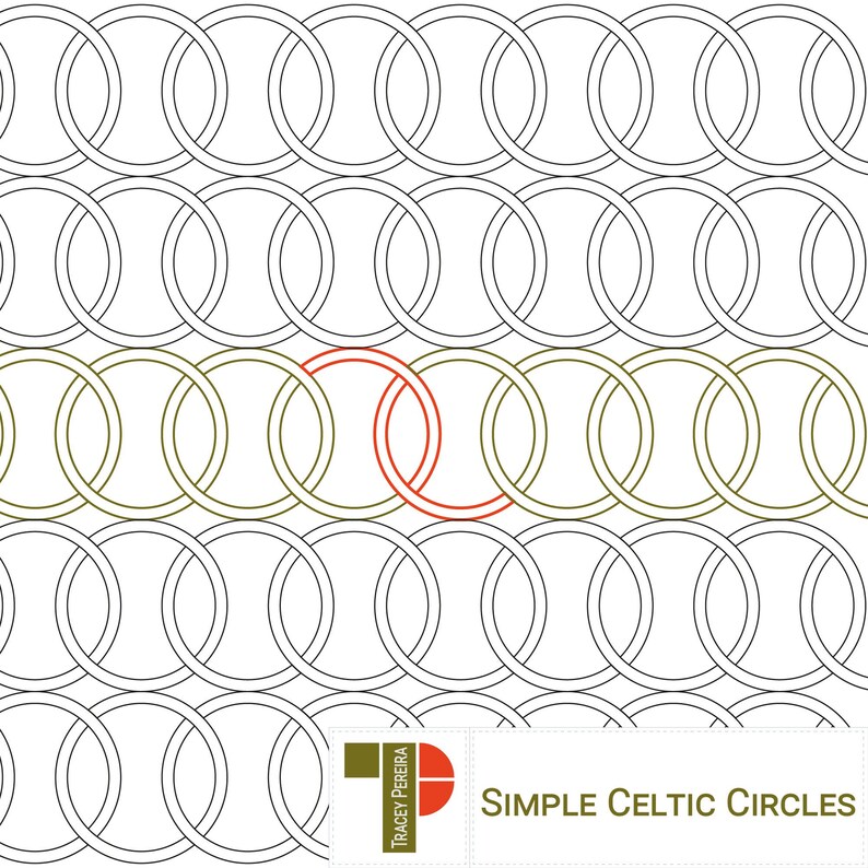 SIMPLE CELTIC CIRCLES - Digital Longarm Pantograph Pattern for ...