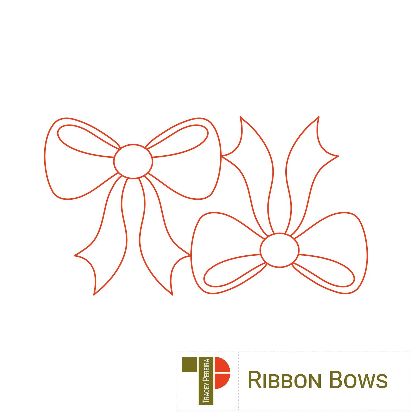 RIBBON BOWS - Digital Pantograph for Computerised Longarm Quilting - Etsy