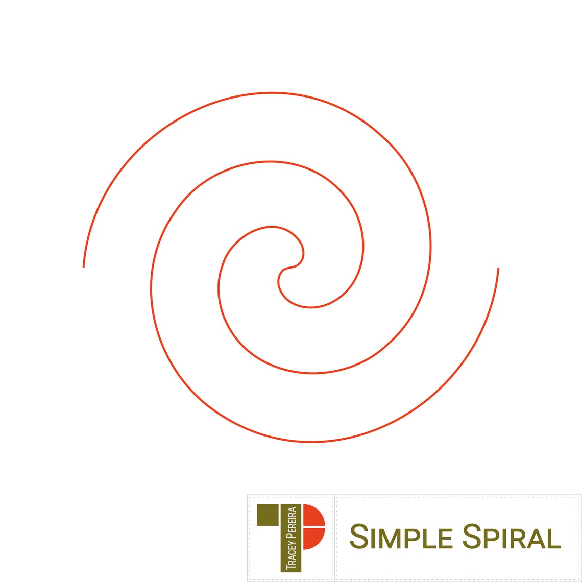 SIMPLE SPIRAL Paper Version A Set of Two Print-at-home PDF Longarm ...