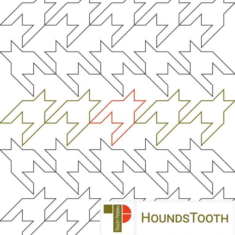 HOUNDSTOOTH - Digital Longarm Pantograph - Etsy