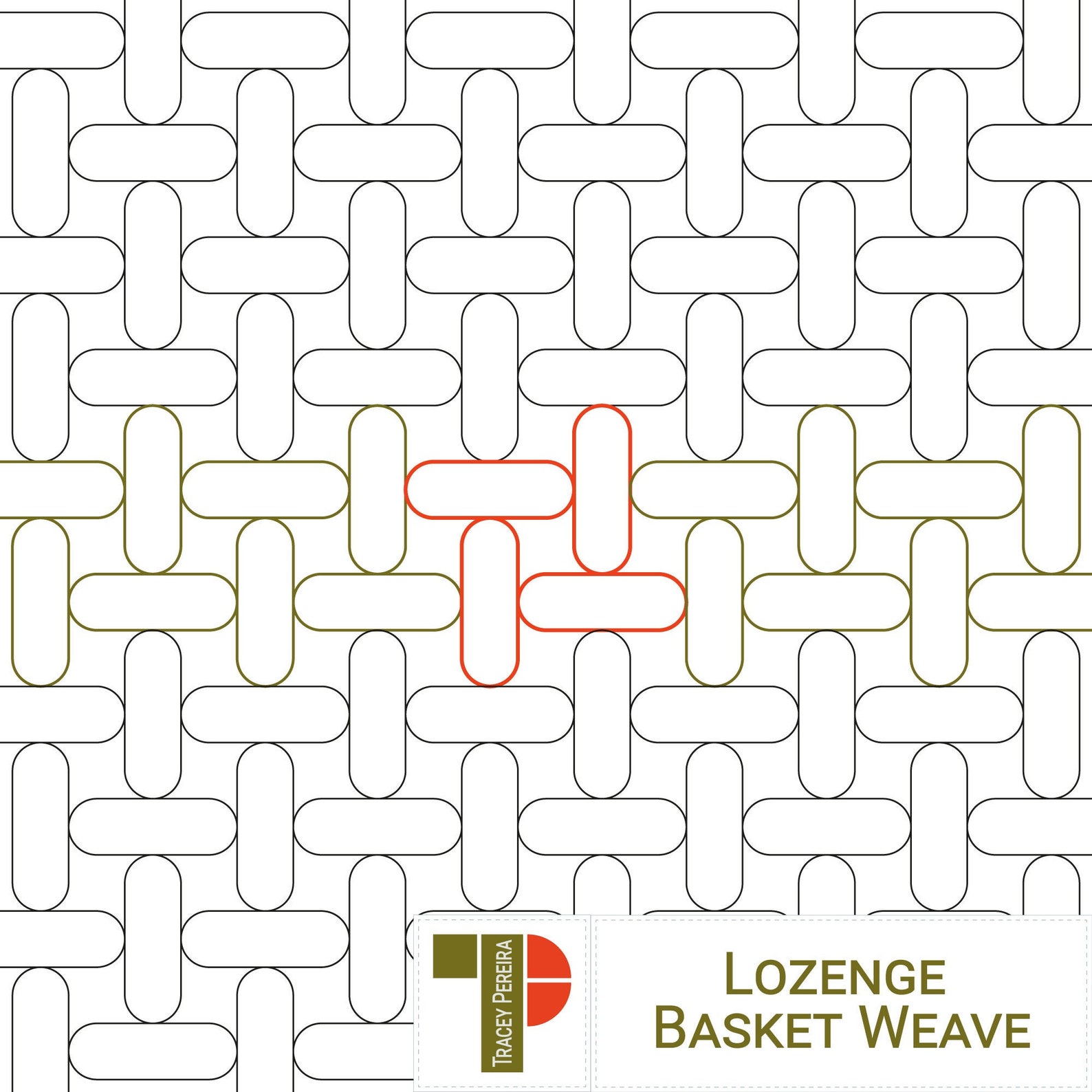 LOZENGE BASKET WEAVE Digital Longarm Pantograph Pattern for ...