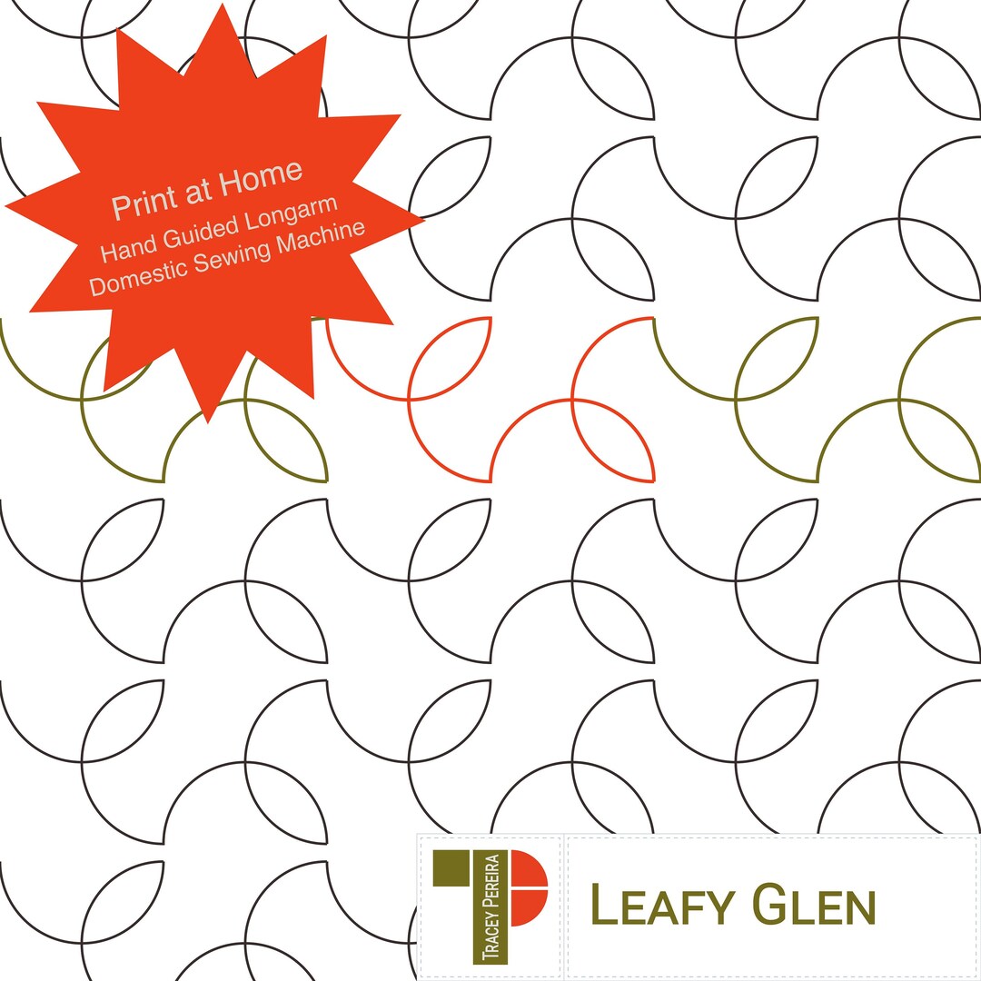 Leafy Glen Pantograph: Print-at-home Quilting Pattern (PDF) - Etsy