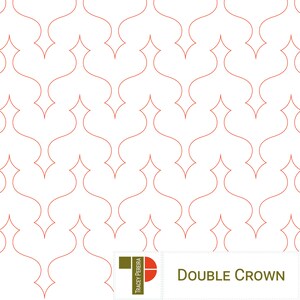 DOUBLE CROWN - Digital Longarm Edge to Edge Pantograph Pattern for ...