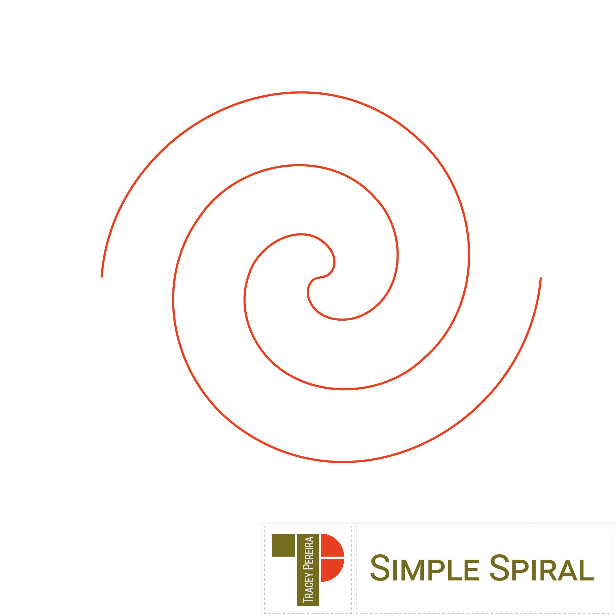 SIMPLE SPIRAL - Digital Longarm Quilting Pantograph for Computerized ...