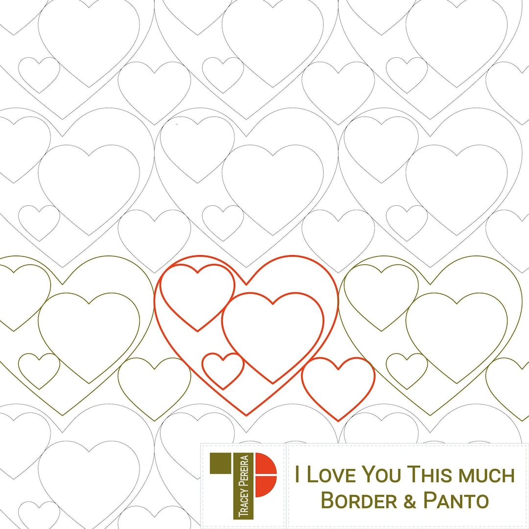 Heart Border and Panto Quilting Pattern for Longarm Machines (digital ...
