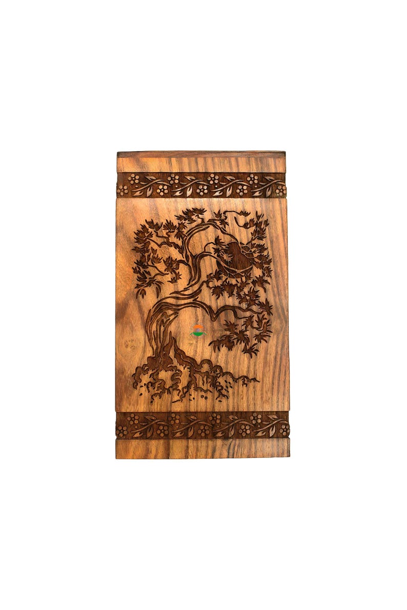 Sheesham Wood Cremation Urn: Tree of Life Memorial Box - Etsy
