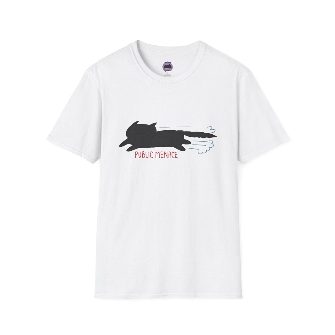 Public Menace Unisex Public Menace T-shirt, Funny Cat Tee, Graphic ...