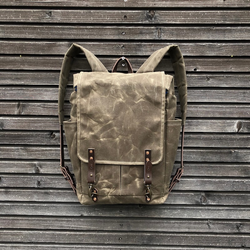 Waxed Canvas Backpack - Etsy