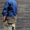 Waxed Canvas Roll Top Tote Bag / Office Bag With Luggage Handle ...