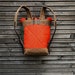 Orange Waxed Canvas Leather Backpack Medium Size / Commuter - Etsy