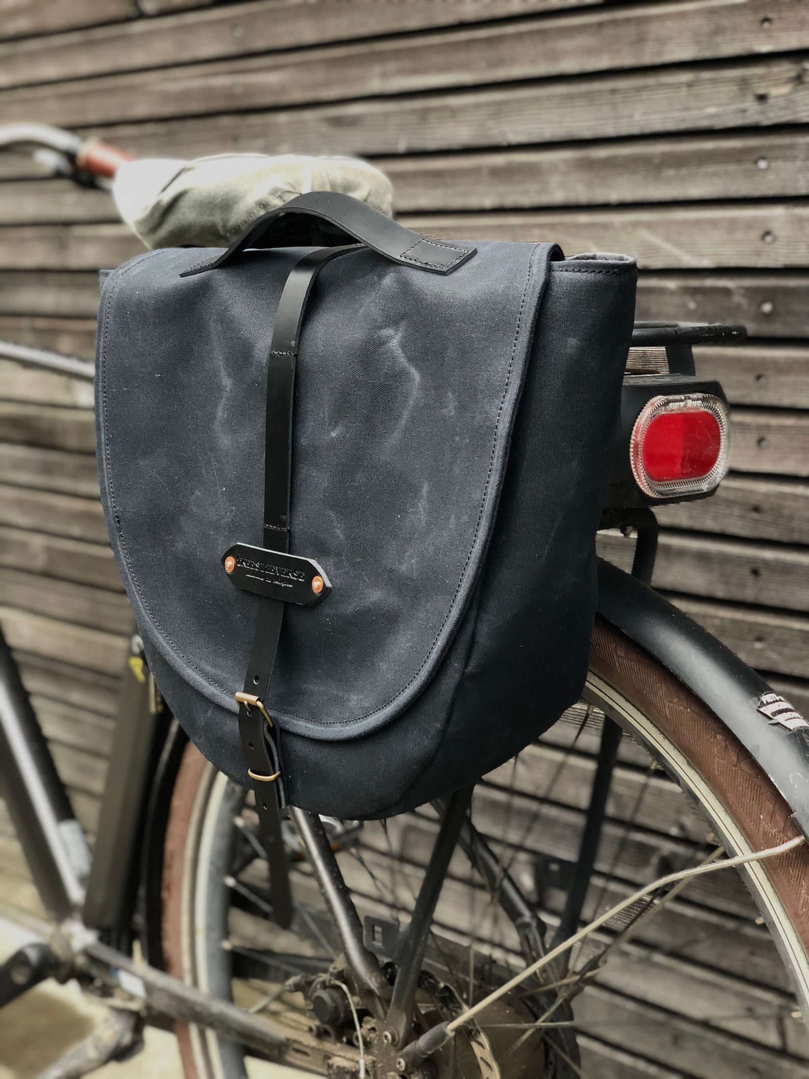 Waxed Canvas Pannier / Bicycle Bag With Flap Bike Accessories - Etsy