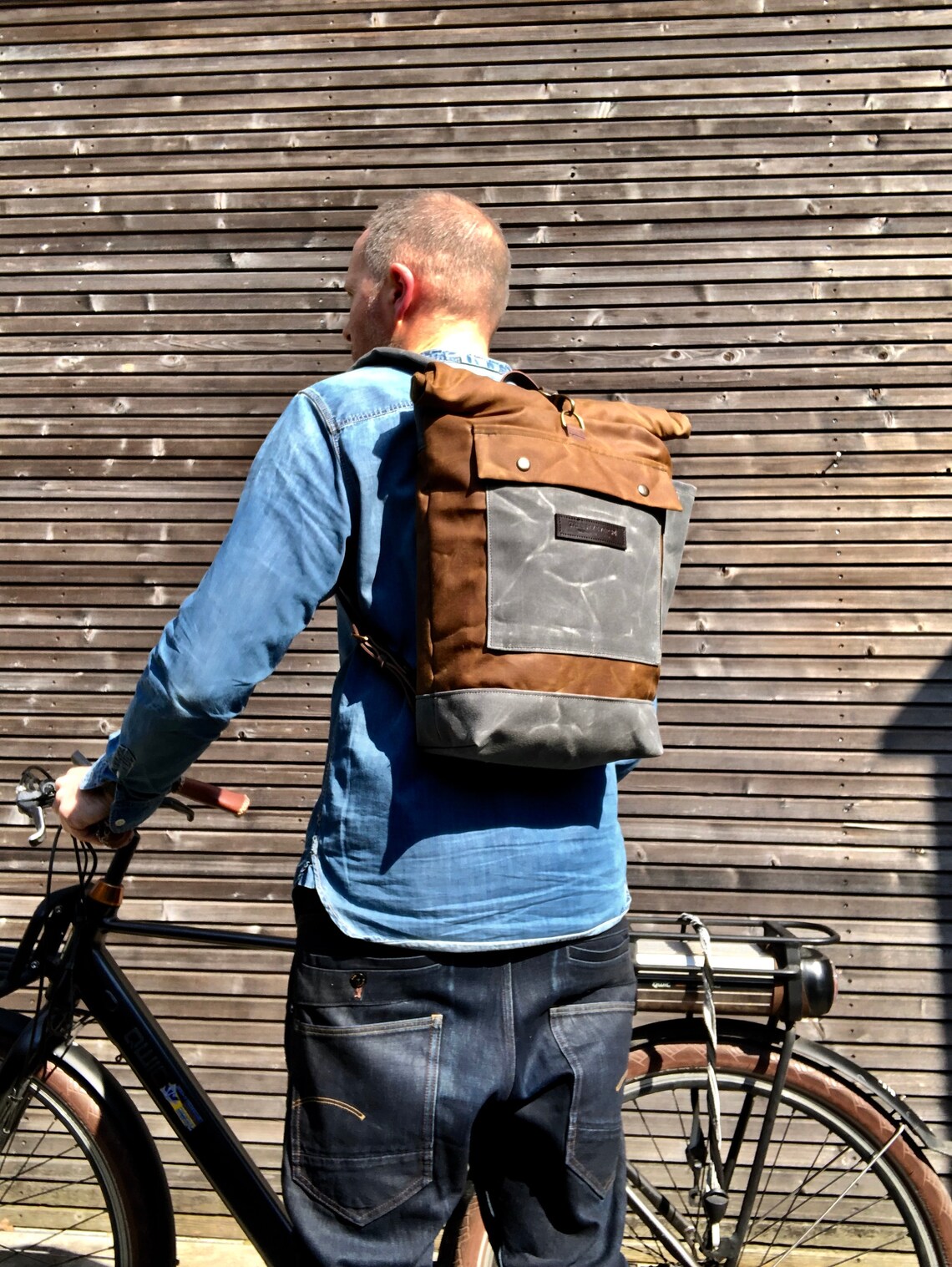 Waterproof Waxed Canvas Backpack: Medium Rucksack With Laptop ...