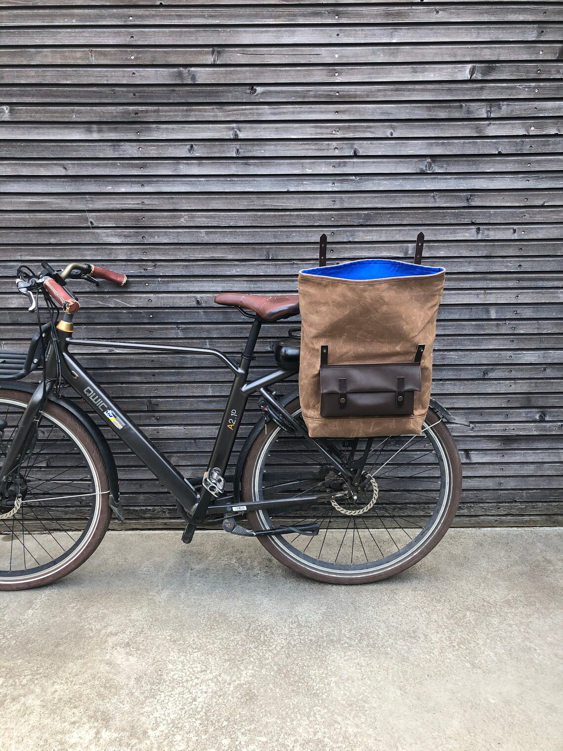 Motorcycle Bag in Waxed Canvas Leather Super73 E-bike Bag Bike - Etsy