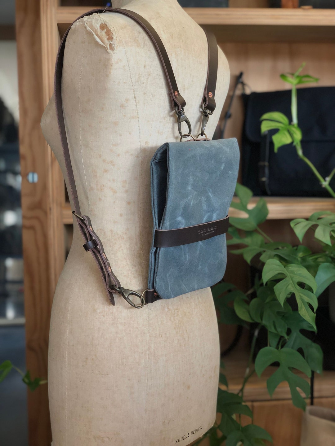 Mini Pack in Waxed Canvas / Small Day Bag/ Satchel / Field Bag - Etsy