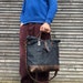 Waxed Canvas Roll Top Tote Bag / Office Bag With Luggage Handle ...