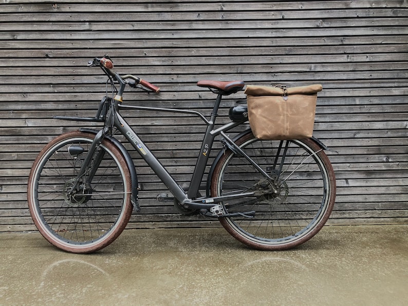 Waxed Canvas Saddlebag for Super73 Waterproof Motorcycle Bag Bicycle ...