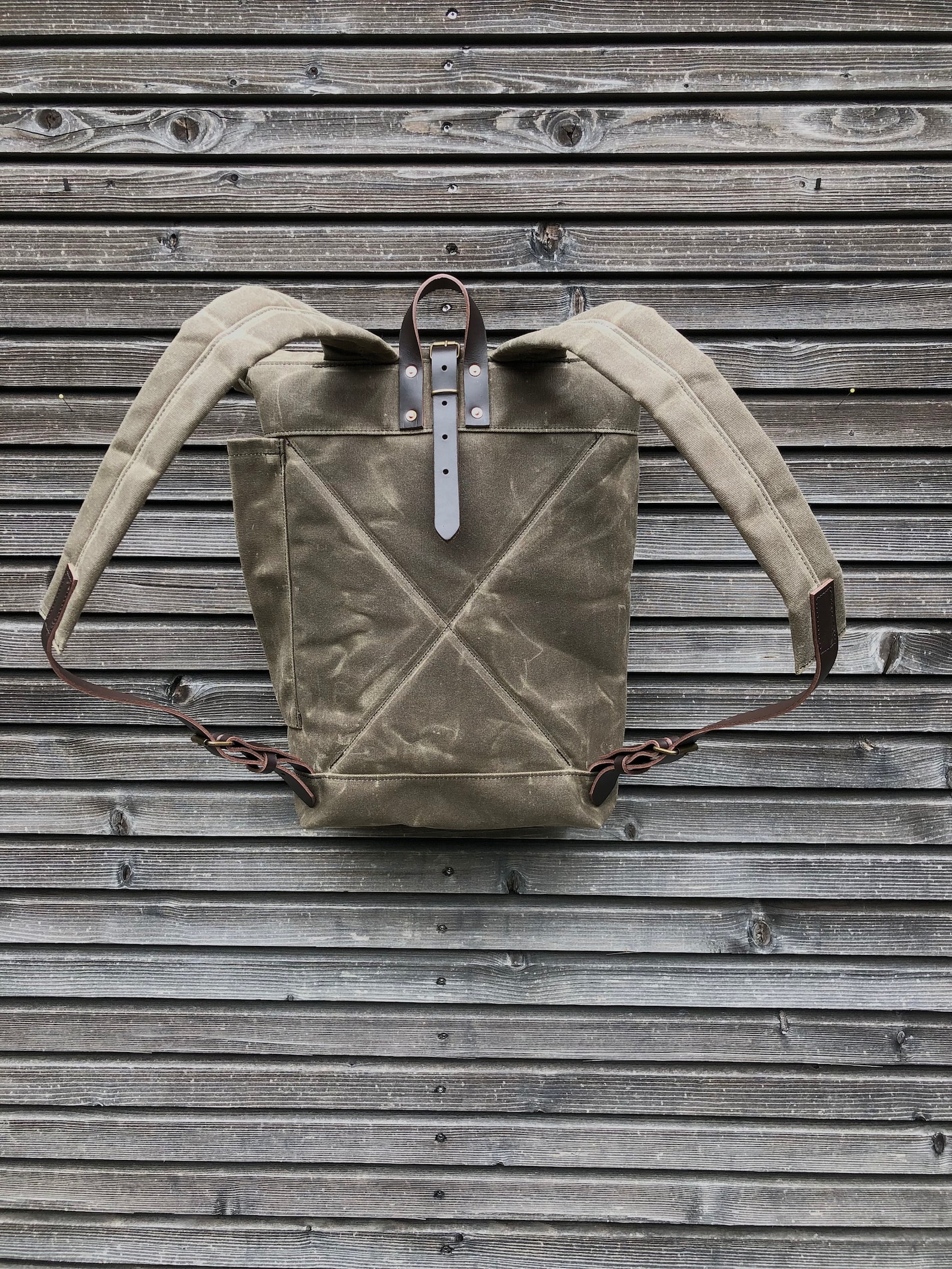 School Backpack in Waxed Canvas / Waterproof Backpack With - Etsy