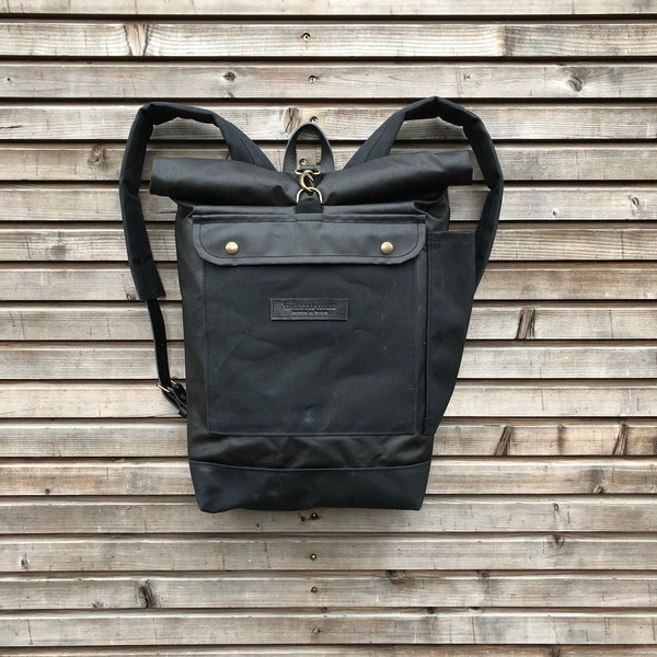 Black Canvas Backpack - Etsy