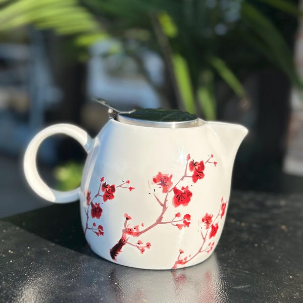 Red Teapot - Etsy