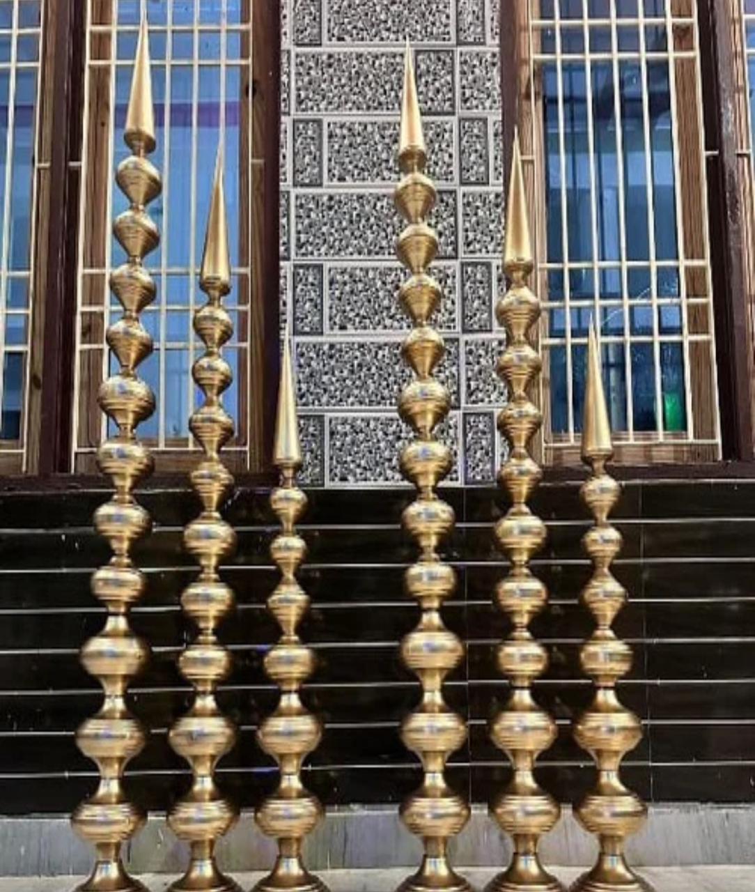 Brass Finish Kalash Minar Set: Indian Wedding Mandap Decoration, Set of ...