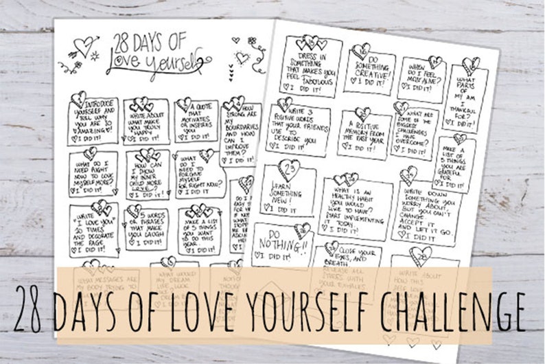 Love Yourself Journal Pack Valentines Day Just for You 8 | Etsy