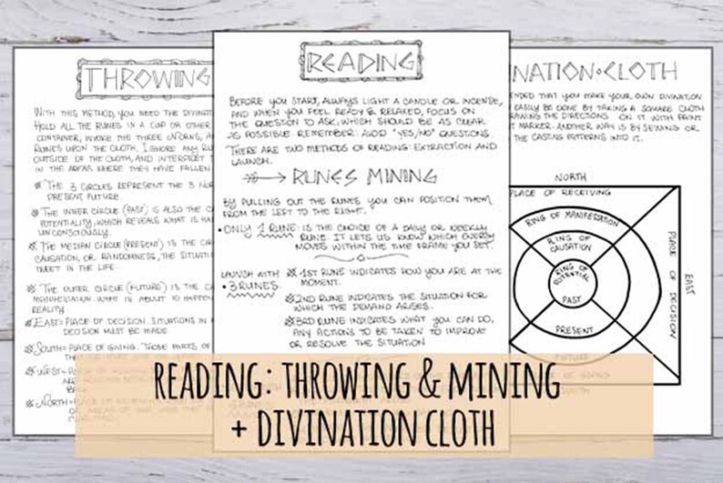Book of Shadows: Your Guide to Rune Divination 25 Runes With - Etsy
