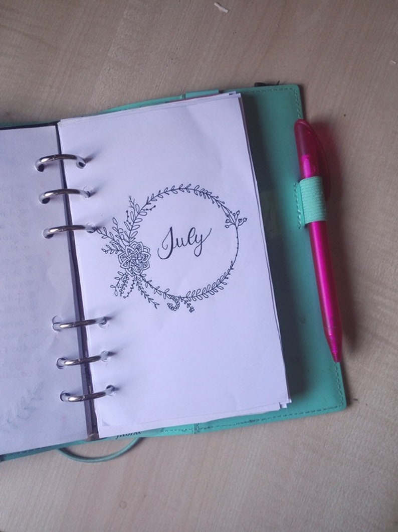 12 Months Cover Journal Pack Printable for Your Bullet - Etsy