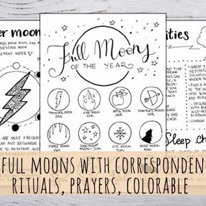Book of Shadows for Southern Hemisphere: 12 Full Moons, Esbat ...
