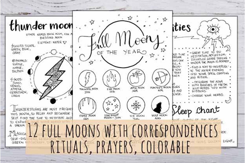 Book of Shadows for Southern Hemisphere: 12 Full Moons, Esbat ...