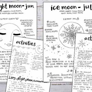 Book of Shadows for Southern Hemisphere: 12 Full Moons, Esbat ...