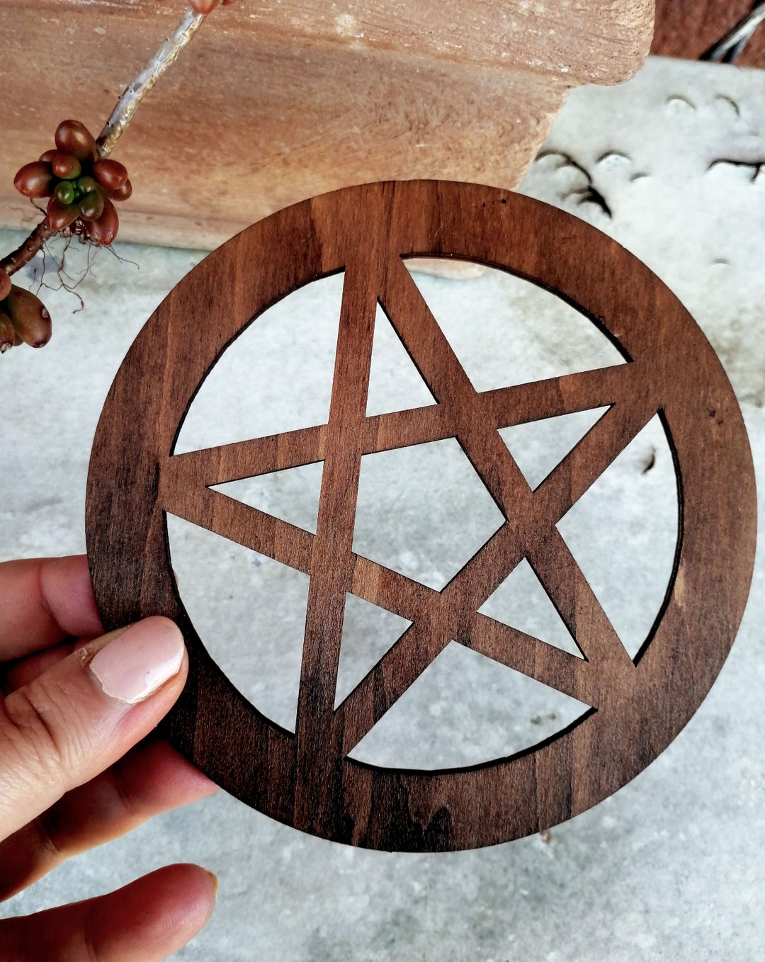 Pentakel aus Holz für deinen Altar Kostenloser Versand - Etsy Österreich