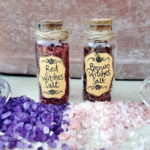 Witches Salt, Set or Single. Pink, Red, Brown, White, Black, Violet ...