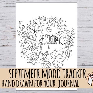 September Mood Tracker for Your Journal 3 Sizes in Pdf - Etsy