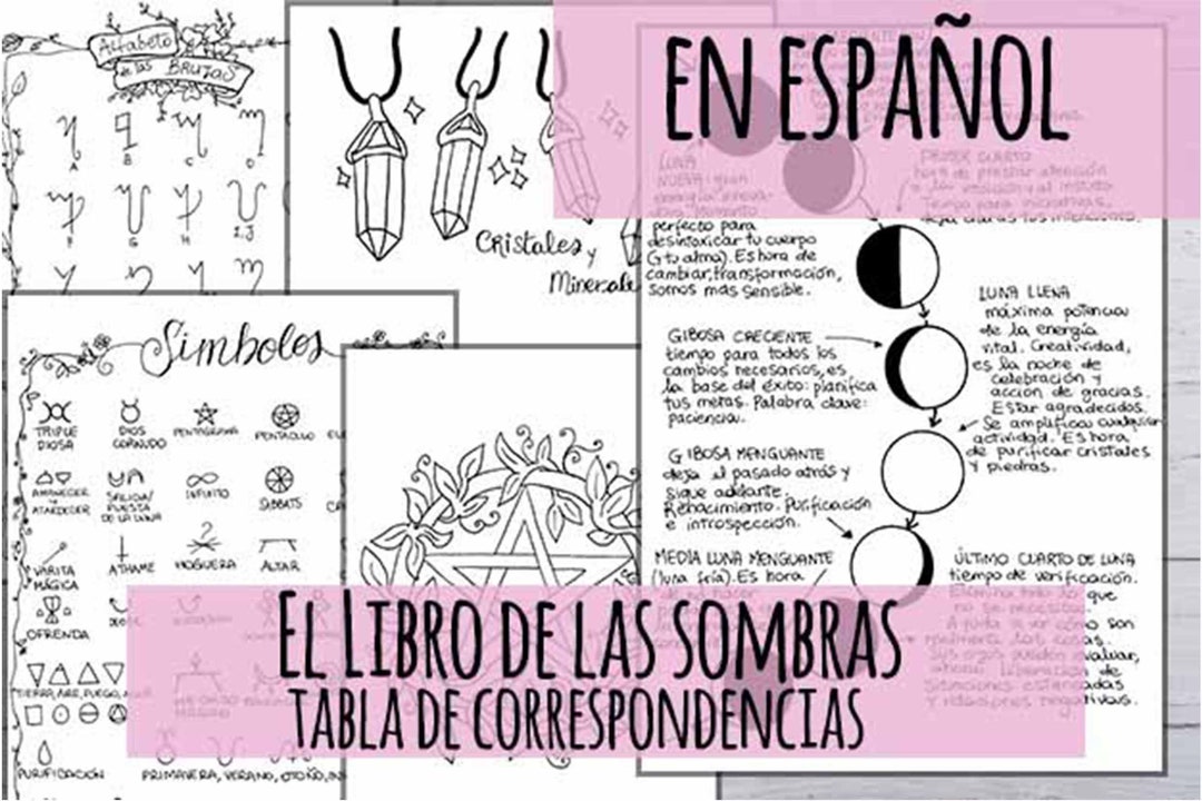 Spanish Book of Shadows: Witch Journal Printable Pages (3 Sizes) - Etsy