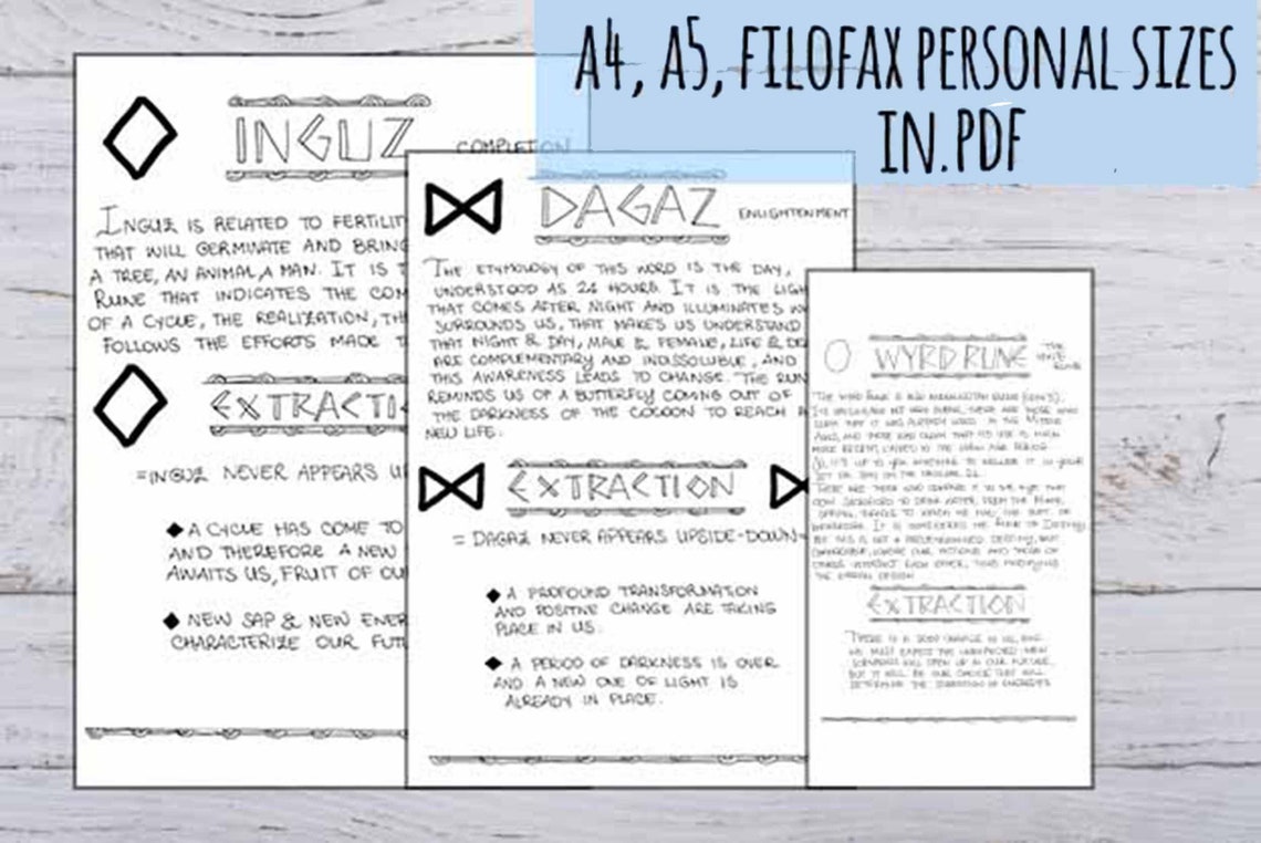 Book of Shadows: Your Guide to Rune Divination 25 Runes With - Etsy