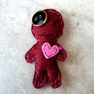 Voodoo Doll in Felt-glitter Red - Etsy
