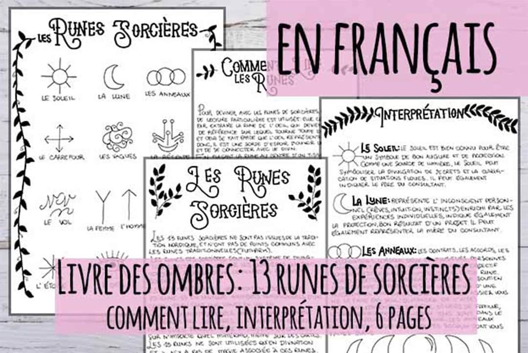 French Witch Runes Guide: Book of Shadows Printable (digital Download ...