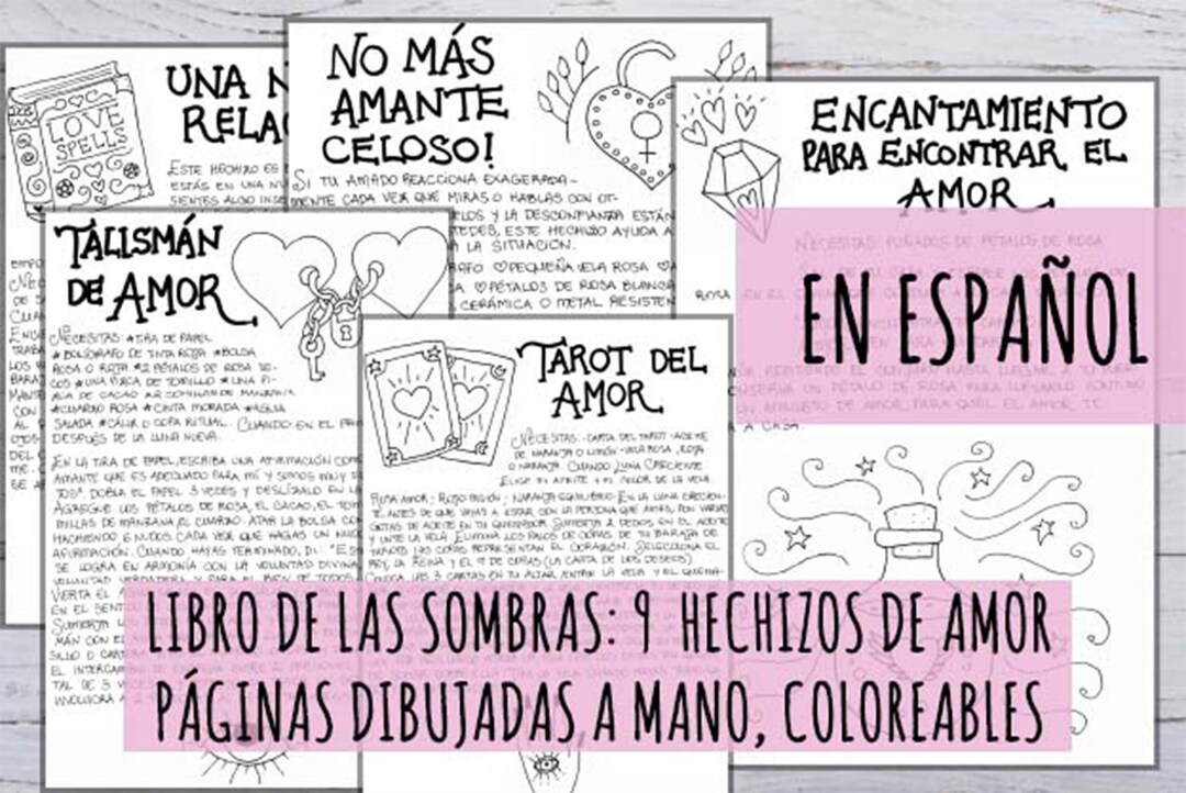 In Spanish: Book of Shadows - 9 Simple Love Spells - Etsy