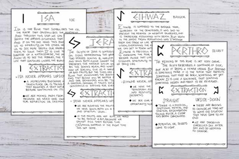 Book of Shadows: Your Guide to Rune Divination 25 Runes With - Etsy