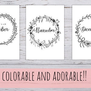 12 Months Cover Journal Pack! Printable for Your Journal, a Whole Year ...